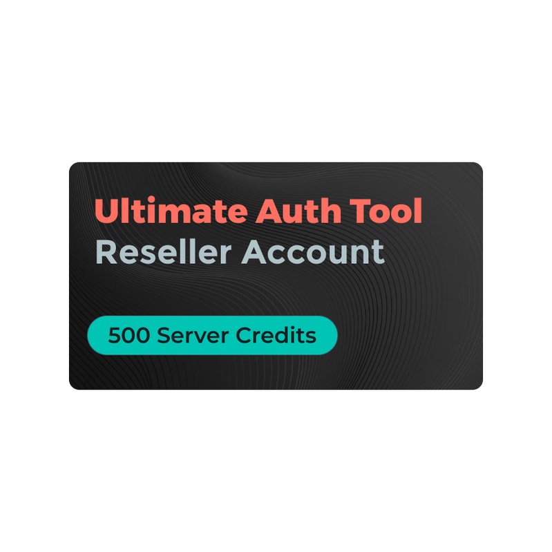 Cuenta de distribuidor Ultimate Auth Tool (500 créditos del servidor ...