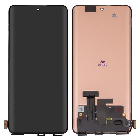 LCD compatible with Realme 12 Pro, 12 Pro Plus, (black, without frame ...